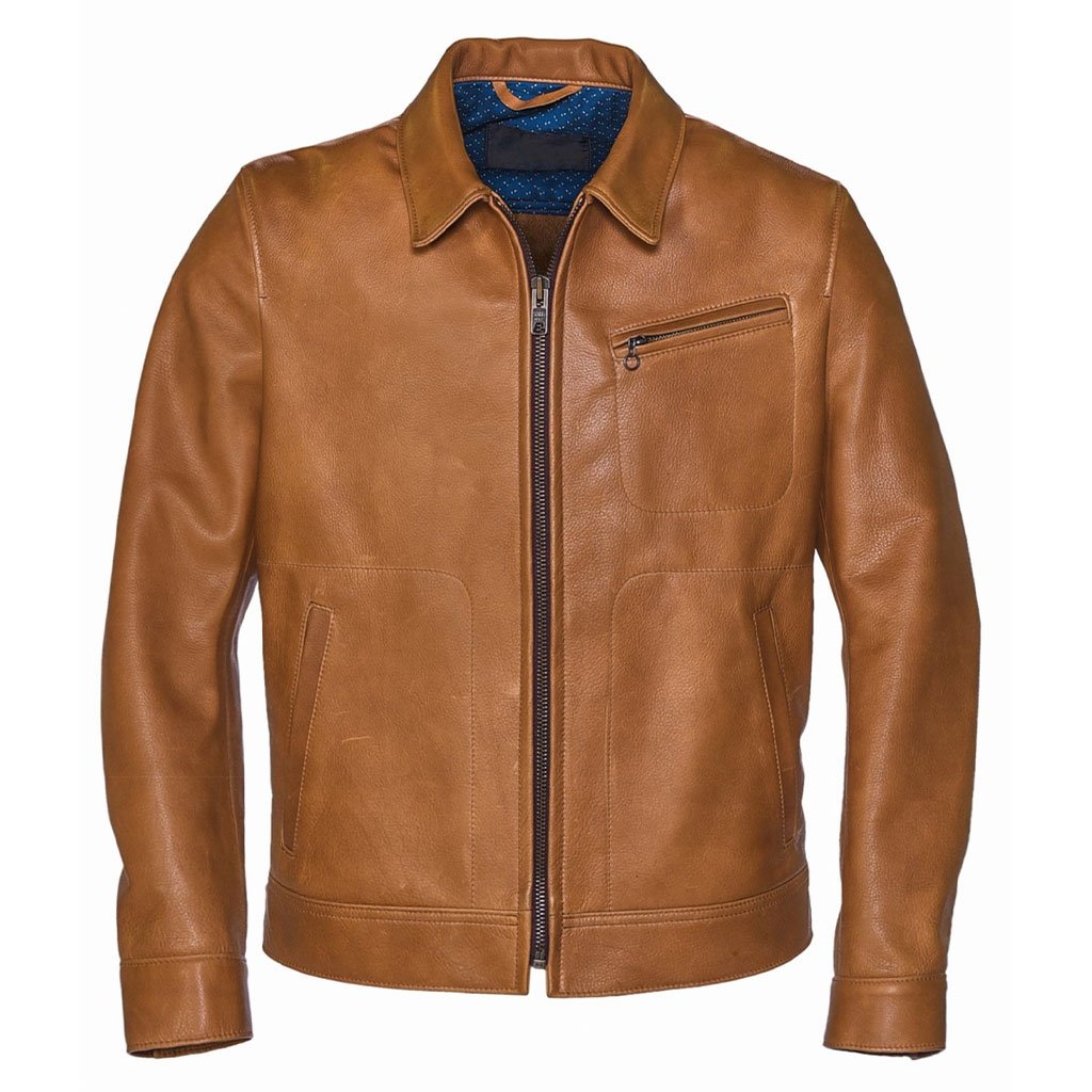 70s Unlined Waxy Cowhide Brown Leather Delivery Jacket - Core Outfits