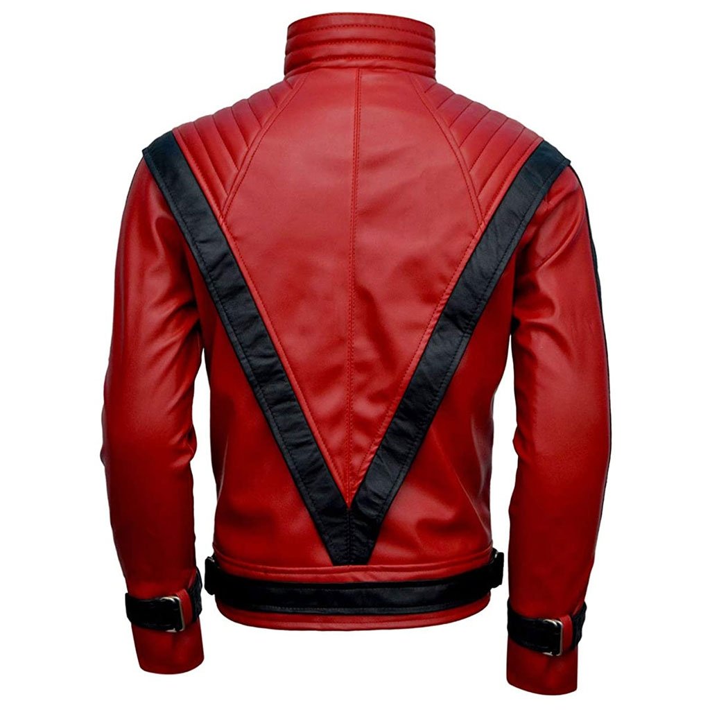 MJ Thriller Leather Jacket - Faux - Red Color - Core Outfits