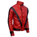 MJ Thriller Leather Jacket - Faux - Red Color - Core Outfits